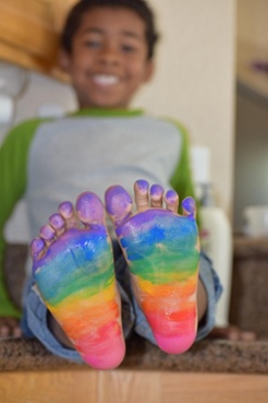 painted feet – Experience Early Learning